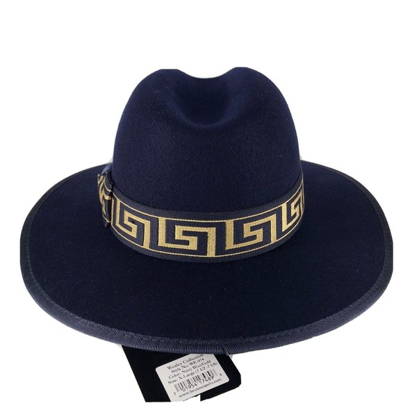 Bruno Capelo | Accessories | Bruno Capelo Men Navy Blue Fedora Hat Navy ...